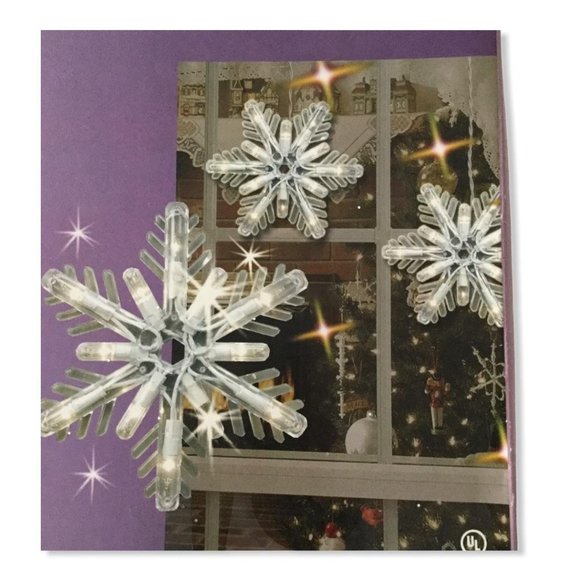 General Electric | Holiday | 5 Snowflake Icicle Style Lights Random ...